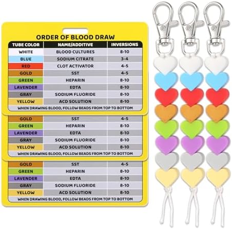 Amazon.com : 3pcs Order of Blood Draw Beads with Reference Card, Order ...