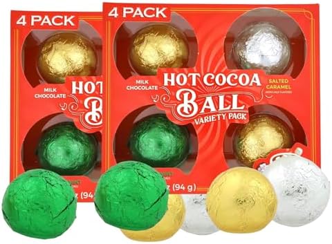 Amazon.com : Christmas Hot Cocoa Ball Gift Boxes, Peppermint, Salted ...