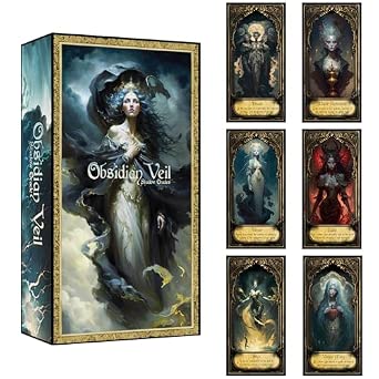 Obsidian Veil Oracle Deck | Unique 78 Original Cards, Shadow Work Tool ...