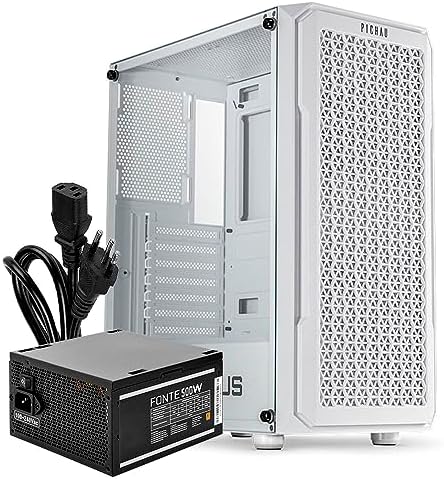 Kit Gabinete Gamer Pichau Apus RGB + Fonte 500W + Cabo de Força ...