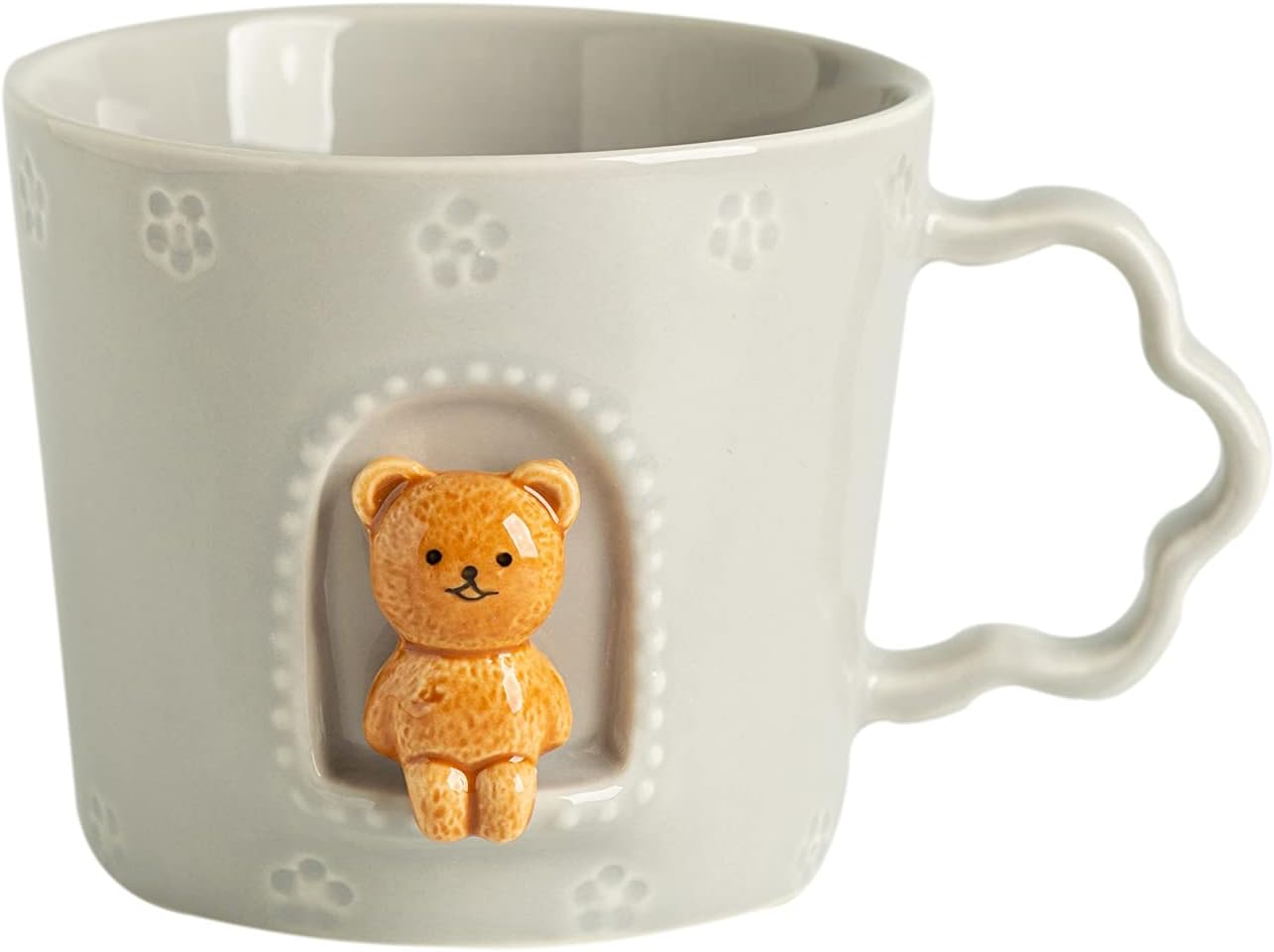 Amazon.com: Heardbeli Cute Vintage Cartoon Bear Mugs Ceramic Coffee Mug ...