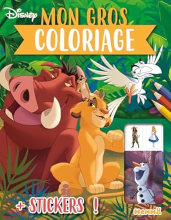 Disney - Mon gros coloriage + stickers ! - Livre de coloriage avec ...