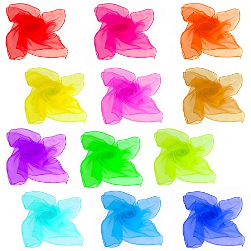 Snapklik.com : 24pcs Square Dance Scarves, Juggling Silk Scarf Props ...