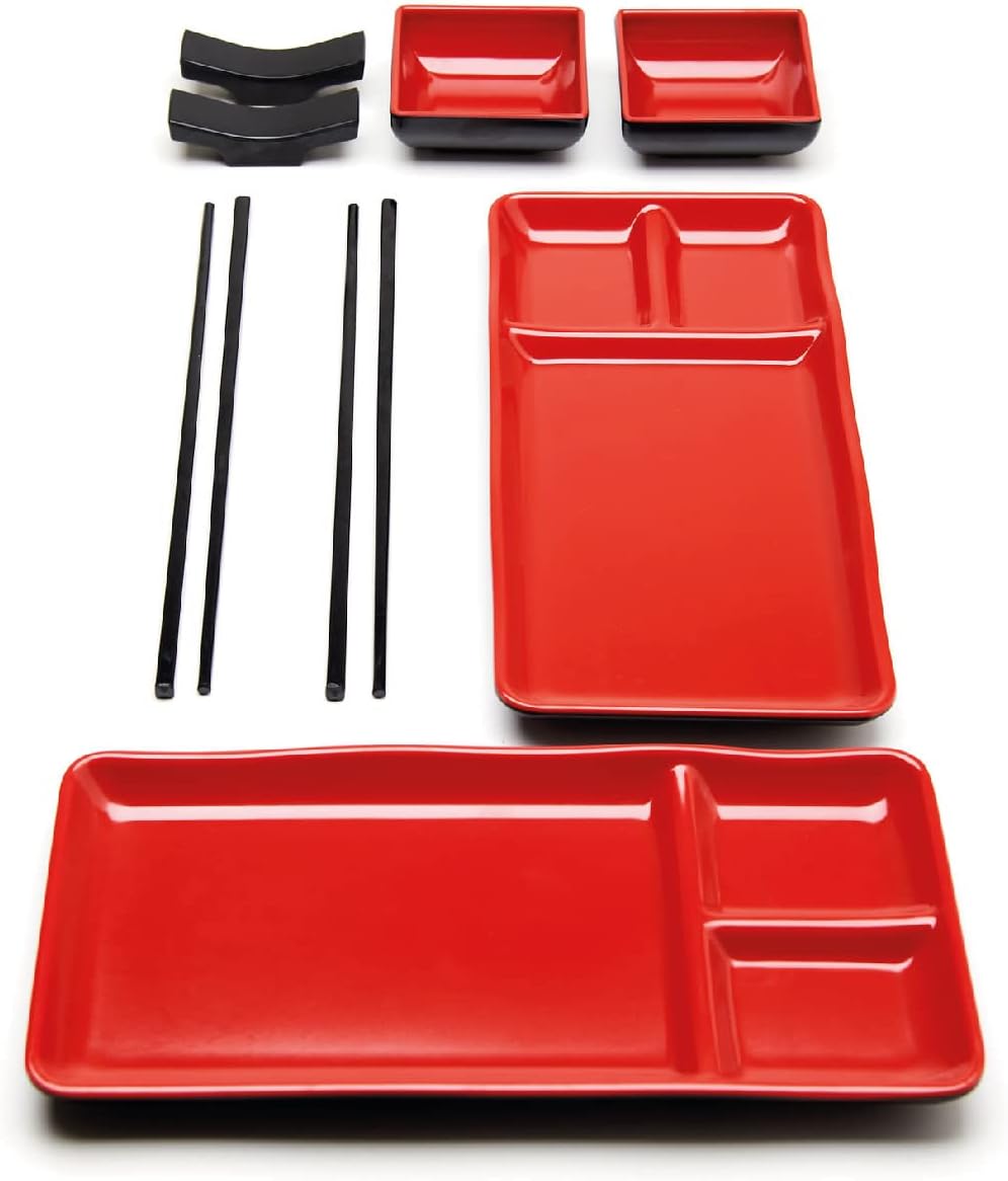 Amazon.com | Pumtus 8 Pcs Sushi Plate Set, Ceramic Sushi Serving Set ...