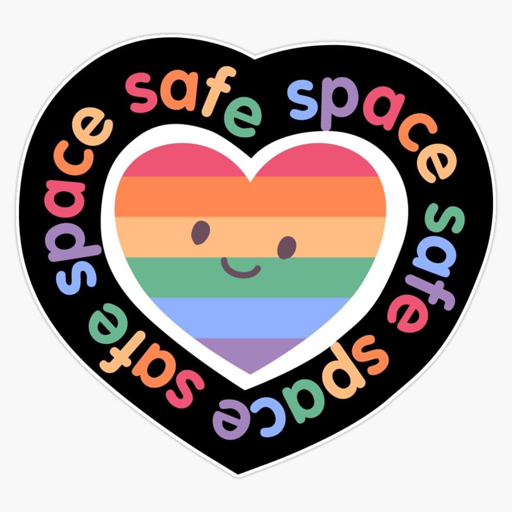 Amazon.com: MAGNET Lgbtq Sign Safe Space Equality Rainbow Heart ...