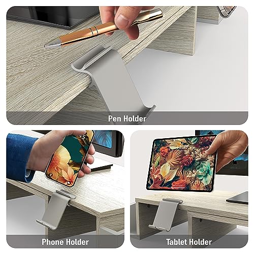 Snapklik.com : Simple Houseware Desk Dual Monitor Stand Riser