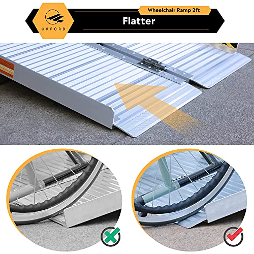 ORFORD Non-Skid Folding Wheelchair Ramp 3ft, 800 lbs Weight Capacity ...