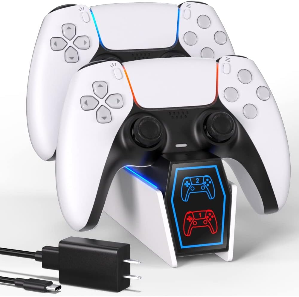 PS5-Controller-Charger-Station, Ponkor PS5 Charger for Dualsense ...