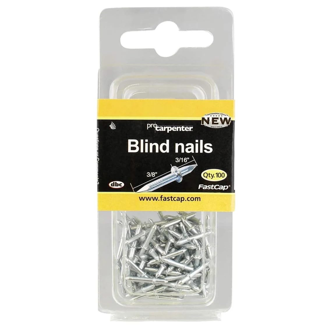 FastCap Double Ended Blind Nails 9+5mm (3/8"+3/16") Pack of 100 ...