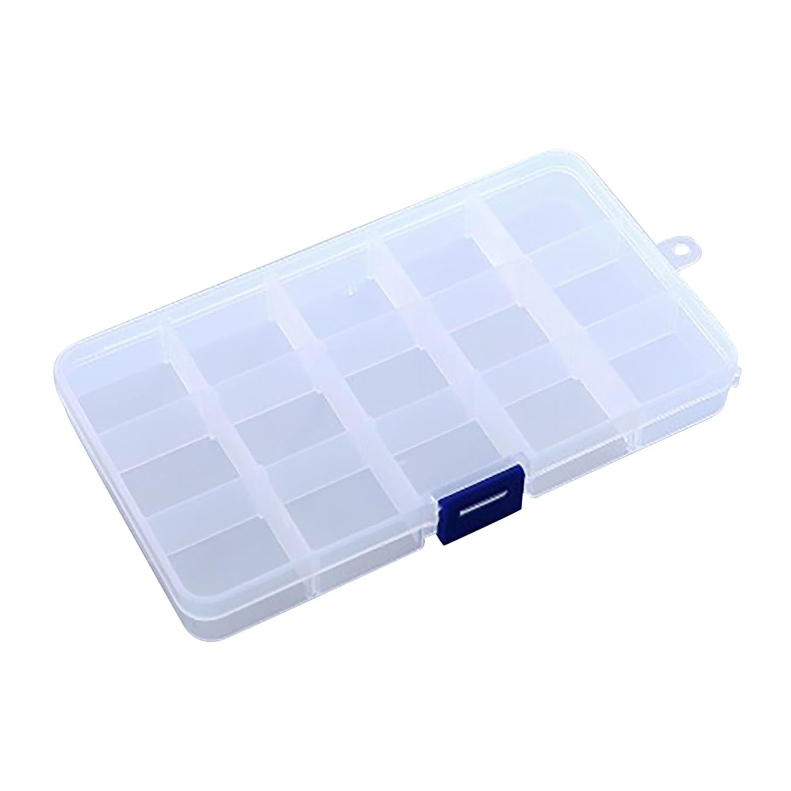 Plastic Compartment Box with Adjustable Dividers, Storage Box for Craft ...