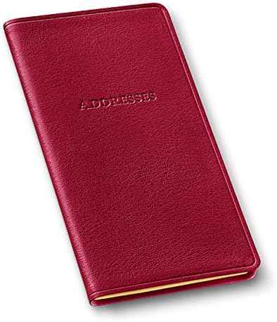 Amazon.com : Leather Pocket Address Book and Organizer by Gallery Leather - Camden Red ...