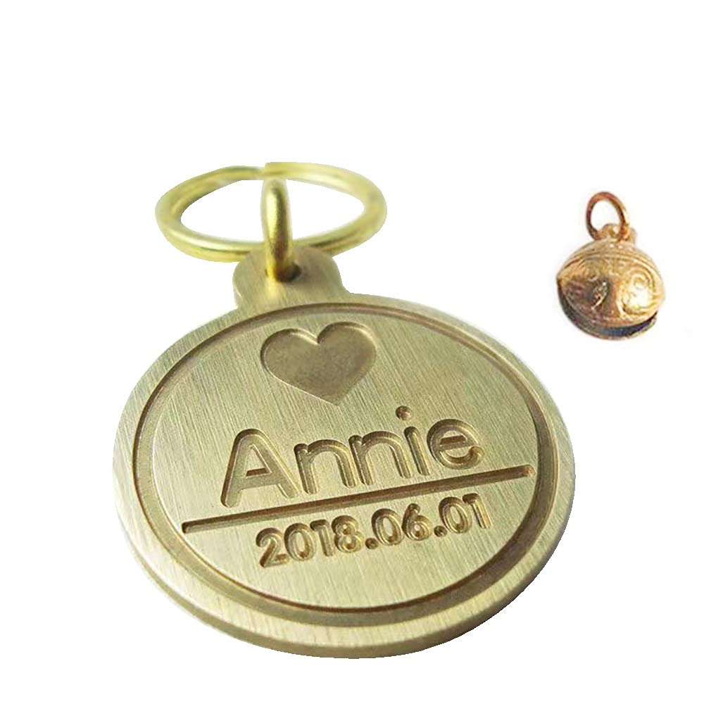 Amazon.com: Brass Dog Tag Engraved for Pets Personalized, DEEP Engraved ...