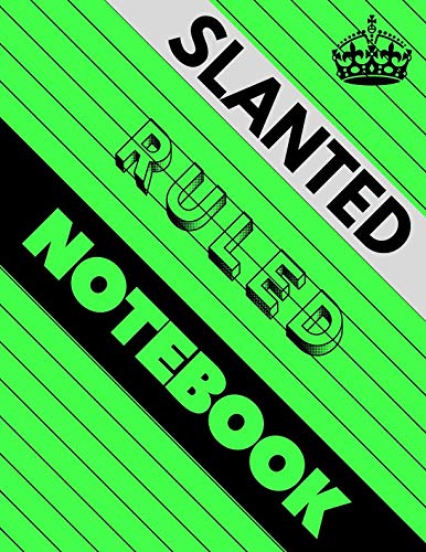 Slanted Ruled Notebook: caligraphy kits for beginners, left handed ...