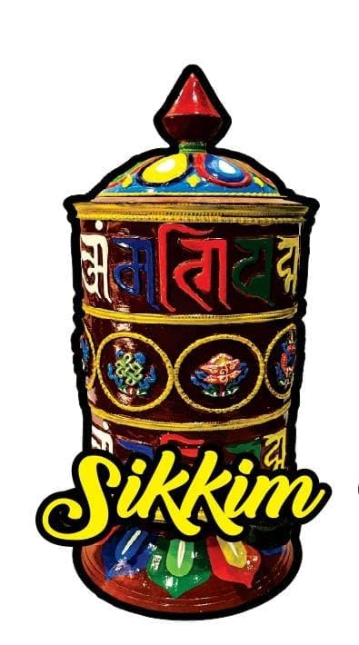 Buy India Souvenir Wooden MDF Sikkim Fridge Magnet for Gift and Home ...