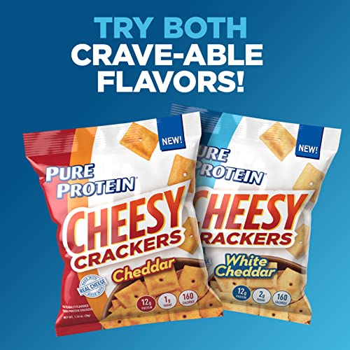 Snapklik.com : Pure Protein Cheesy Crackers, White Cheddar, High ...