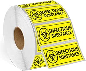 Caution Infectious Substances Warning Sign Stickers for Biohazard ...