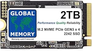 GLOBAL MEMORY 2TB M.2 2242 PCIe Gen3 x4 NVMe SOLID STATE DRIVE (SSD ...