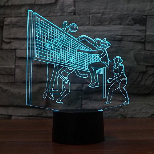 FXUSLGT 3D Play Volleyball Night Light 16 Color Change LED Remote ...
