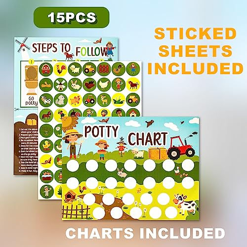 Potty Training Chart, Cute Potty Training Sticker Chart for Toddlers ...