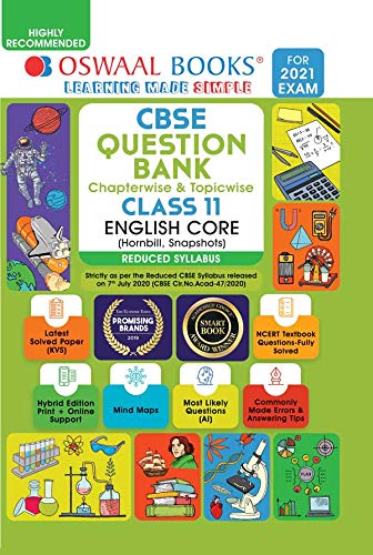 Oswaal CBSE Question Bank Class 11 English Core (Reduced Syllabus) (For ...