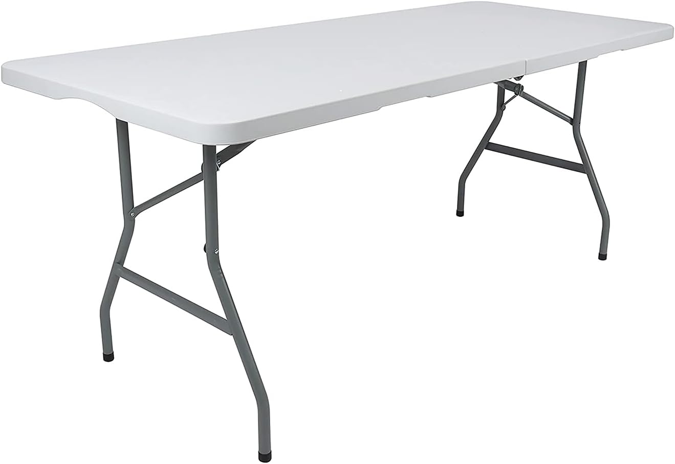 Royalford 6ft Heavy Duty Folding Table - Portable & Compact Foldable ...