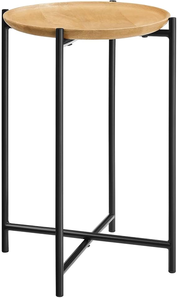 Amazon.com: Modway Xilo Modern Wood Metal Side Table in Oak - Rustic ...