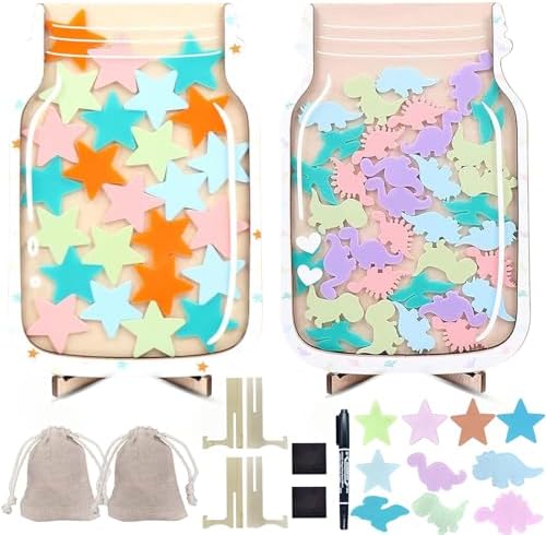 Amazon.com : Treela 2pcs Outer Space Reward Mason Jar for Kid Bulletin ...