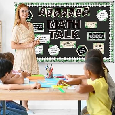 43 PCS Greenery Math Talk Bulletin Board Set for Indonesia | Ubuy