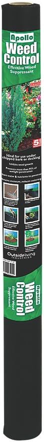 APOLLO WEED CONTROL FABRIC ROLL 50 X 2M. Ideal For Any Garden and ...