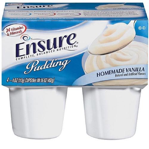 Amazon.com : Ensure Nutritional Pudding, Homemade Vanilla 4 ea (Pack of ...