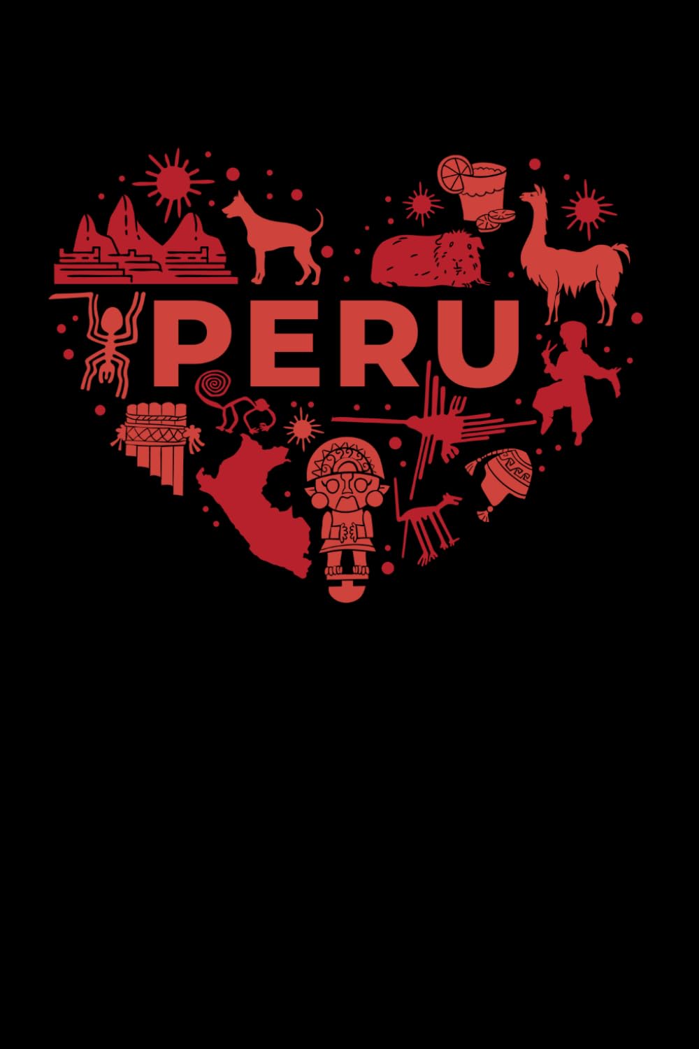 Peru Notebook: Peruvian Elements Notebook, 6x9 120 Blank Lined Page ...