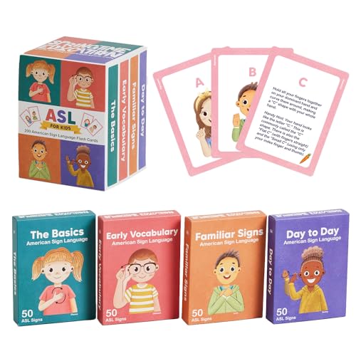 Snapklik.com : ASL Kids Flash Cards - 200 American Sign Language Cards ...