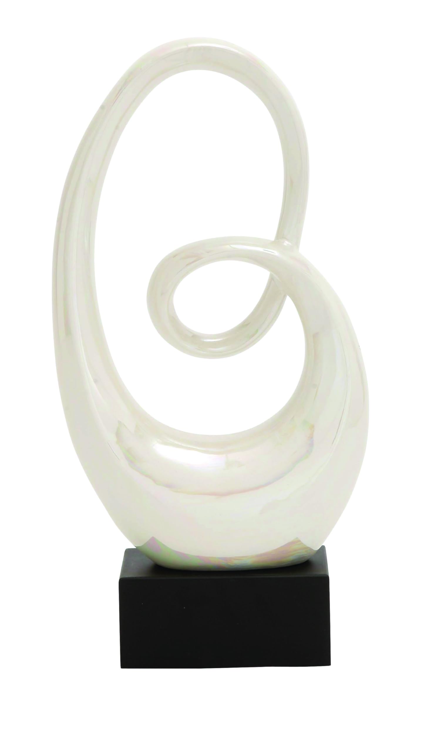 Deco 79 Ceramic Abstract Decorative Sculpture Swirl Home Decor Statue ...