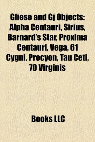 Amazon.co.jp: Gliese and Gj Objects: Alpha Centauri, Sirius, Barnard's ...