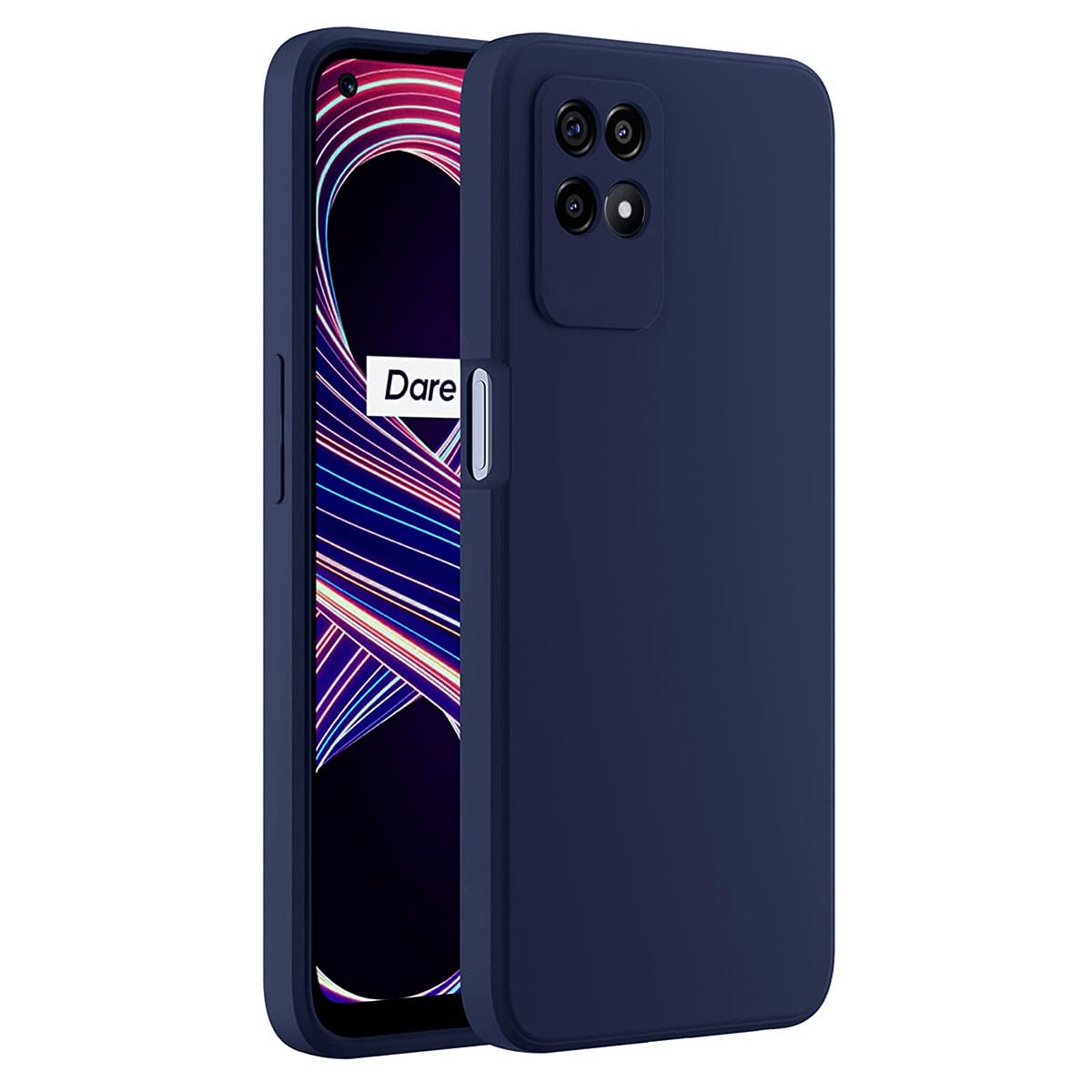 LIRAMARK Silicone Soft Back Cover Case for Realme Narzo 50 / Realme 8i ...