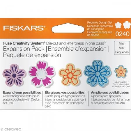Fiskars Fuse Mini Flower Design Plate Expansion, Pack of 4, Grey ...