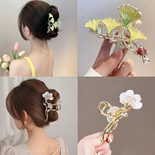 Amazon.com : Flower Metal Hair Claw Clips 6 Pcs Cute Large Tulip ...