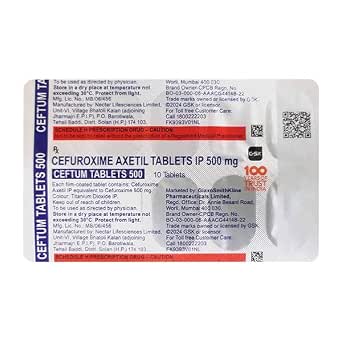 Ceftum 500 - Strip of 10 Tablets : Amazon.in: Fashion