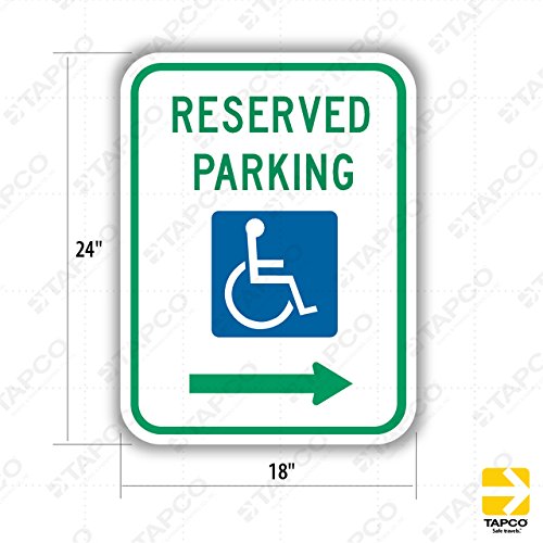 Tapco R7-8R Engineer Grade Prismatic Rectangular ADA Handicap Sign ...