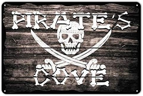 Amazon.com: Agedsign Pirates Cove Parking Sign, Metal Tin Signs ...