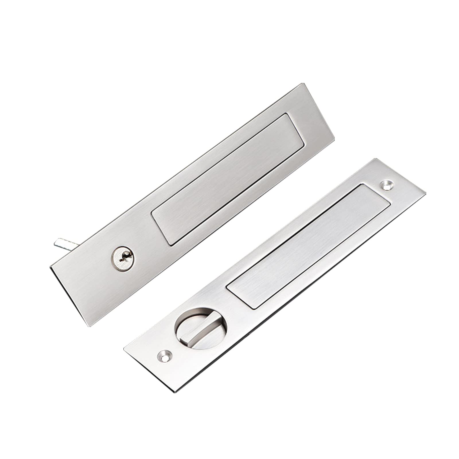 Buy Privacy Pocket Door Lock Hardware with Key, Recessed Sliding Door ...