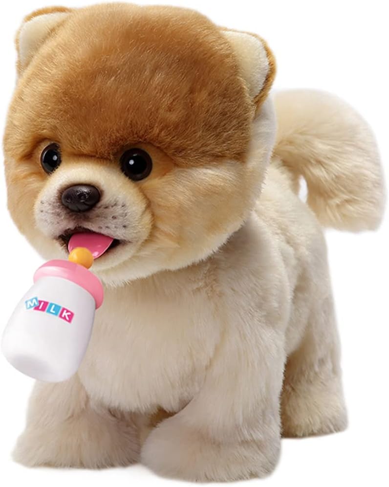Buy Electronic Walking Pomeranian Stuffed Dog Toy, Realistic ...