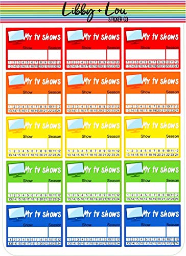 Amazon.com: TV Series Tracker Planner Sticker | Libby and Lou Sticker ...