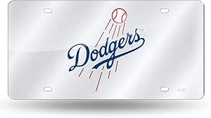 Amazon.com : Los Angeles Dodgers License Plate Laser Tag : Sports ...
