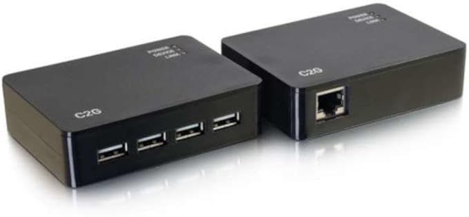 Amazon.com: C2G USB Extender, 4 Port USB 2.0 over Cat5/6, up to 150 ...