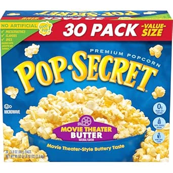 Amazon.com: Pop Secret Microwave Popcorn, Movie Theater Butter Flavor ...