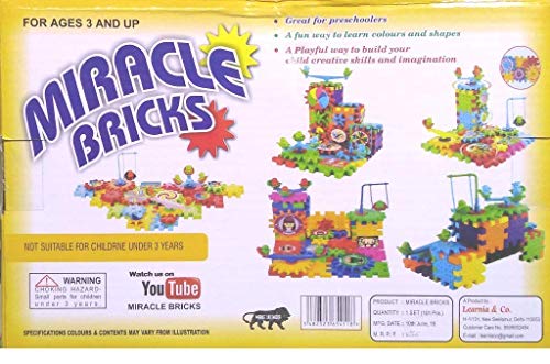 MGT CREATION Miracle Bricks 101 Piece Interlocking Learning Blocks ...