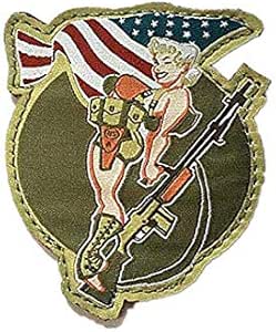 Amazon.com: Bar Girl Pin Up Military Hook Loop Tactics Morale Patch ...
