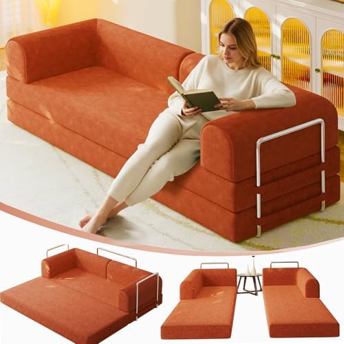 Amazon.com: 79” Convertible Sofa Bed, 35D High-Density Foam&Corduroy ...