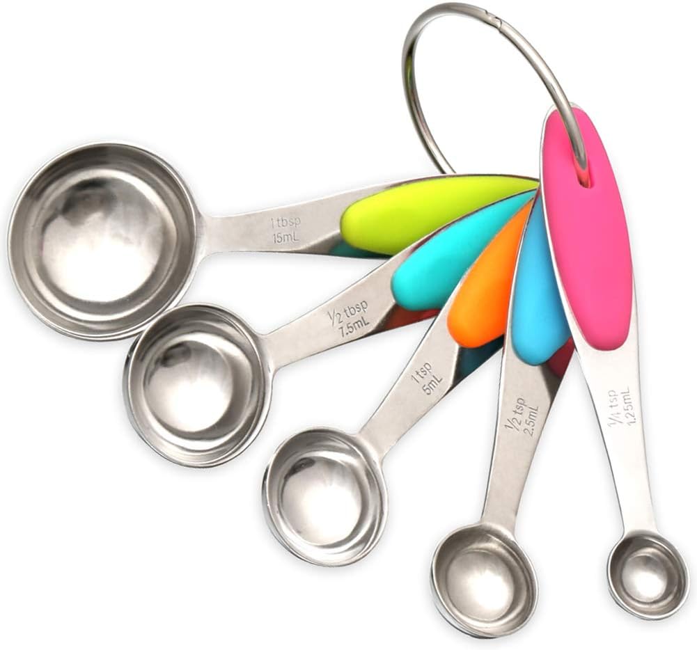 Stainless Steel Measuring Spoons Sets,4 Pieces Metal Measure Spoon for ...
